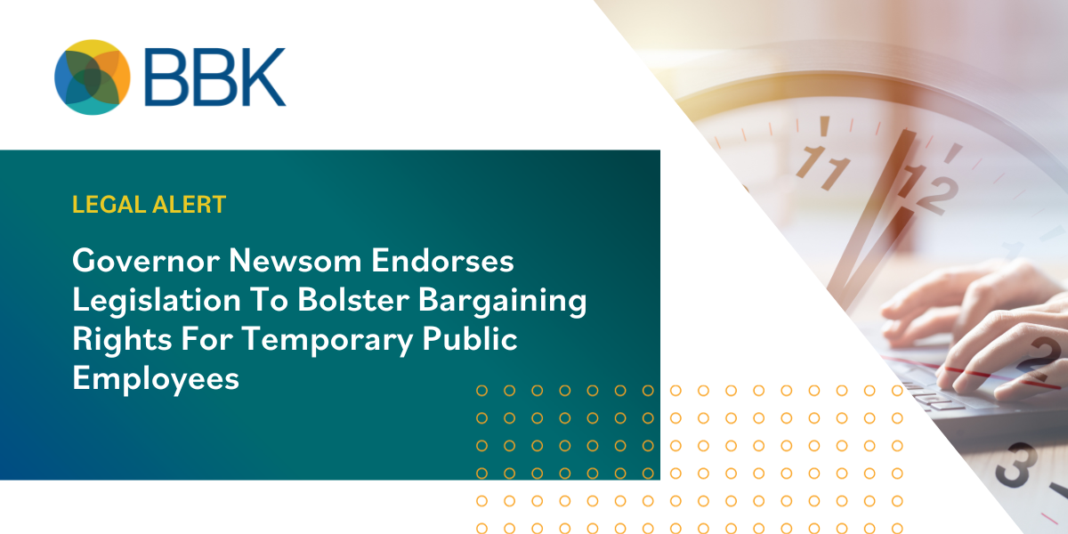 Governor Newsom Endorses Legislation to Bolster Bargaining Rights for ...