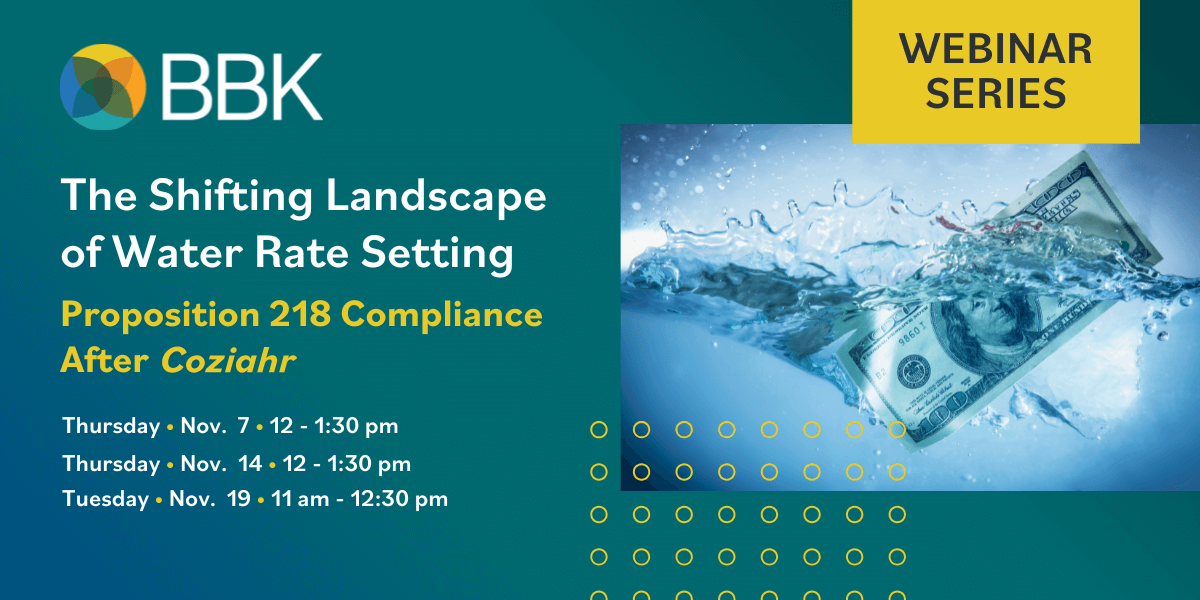 The Shifting Landscape of Water Rate Setting – Proposition 218 ...